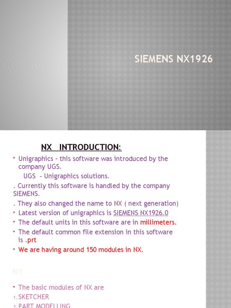 Introduction (NX) | PDF | Computer Aided Design | Software