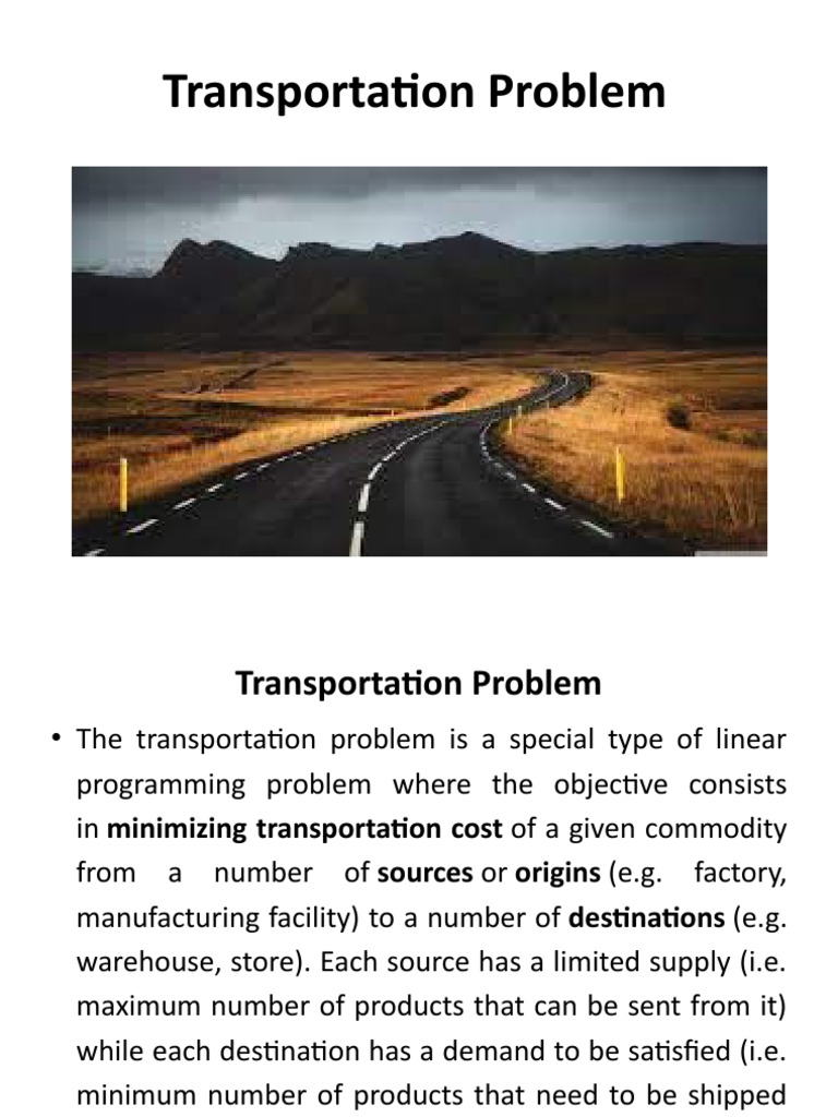 Transportation Problem | PDF