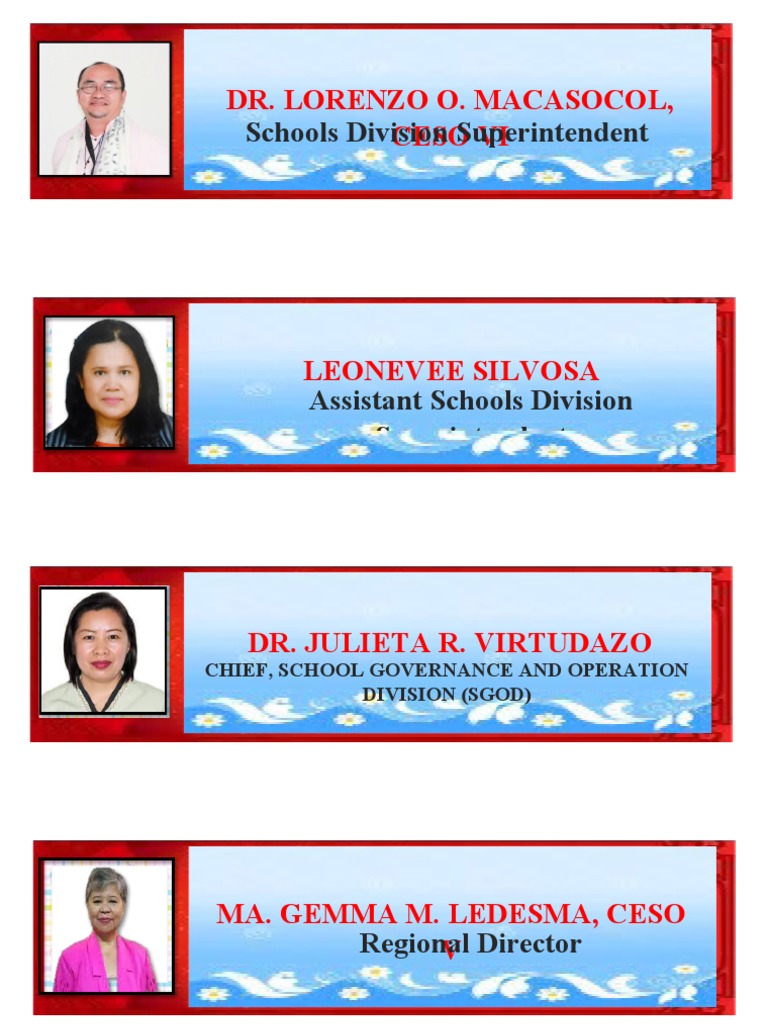 Deped School Principal Directory