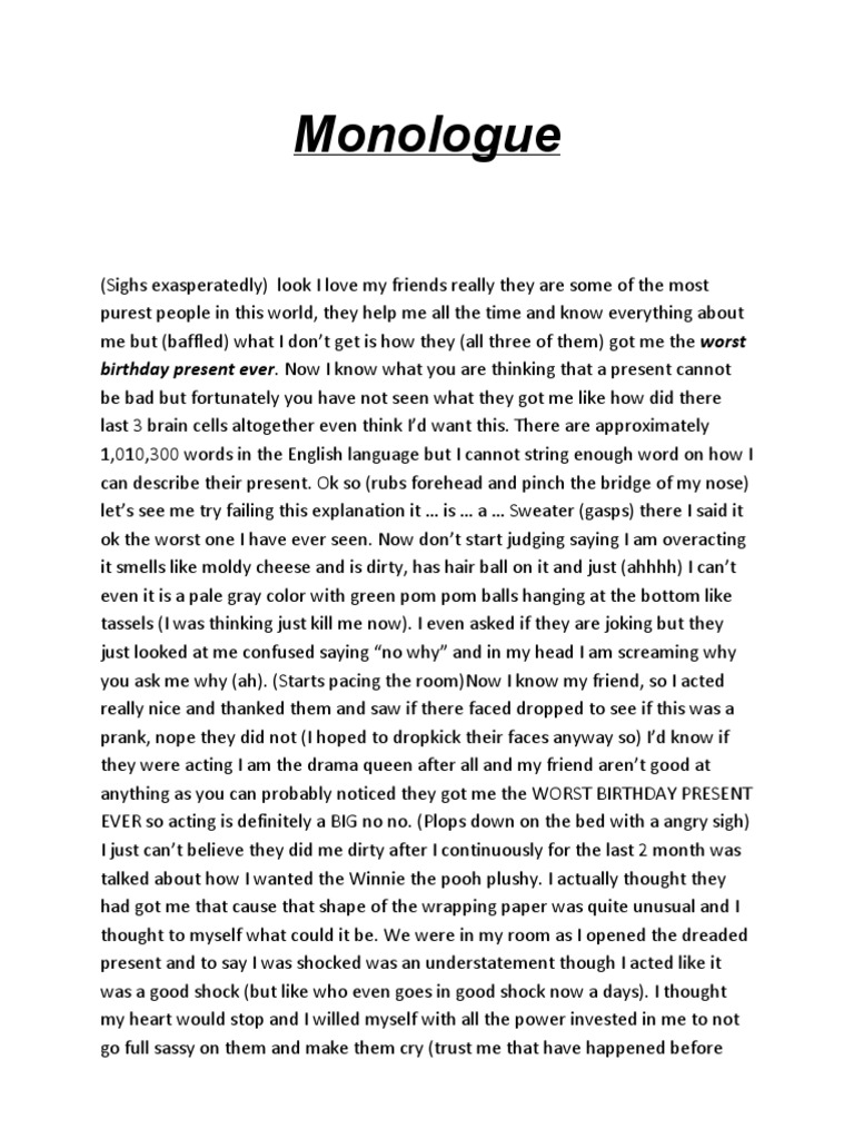 Monologue | PDF