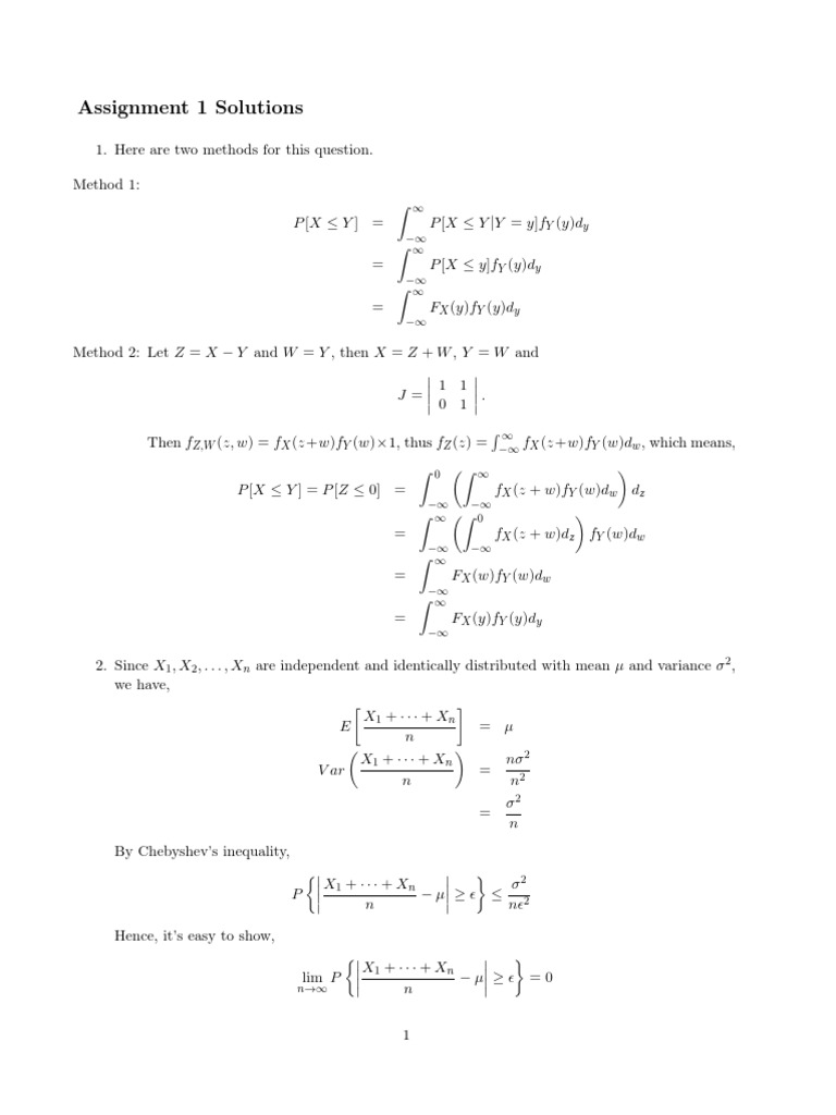 A1 Solutions | PDF | Measure Theory | Statistical Theory