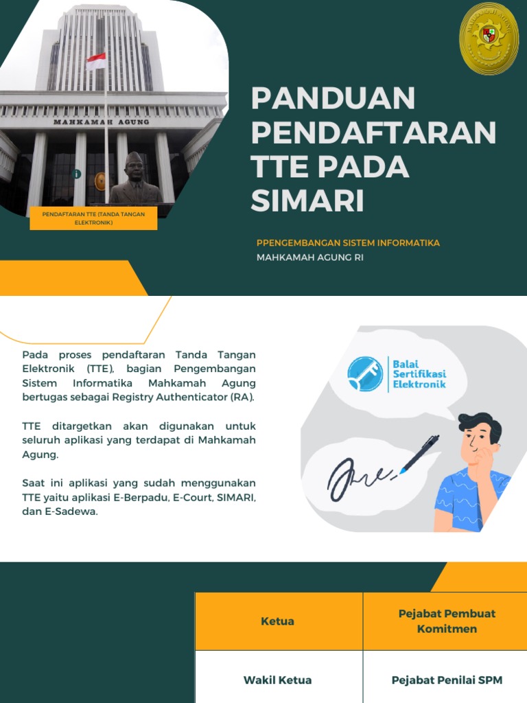 Panduan Pendaftaran TTE di SIMARI | PDF