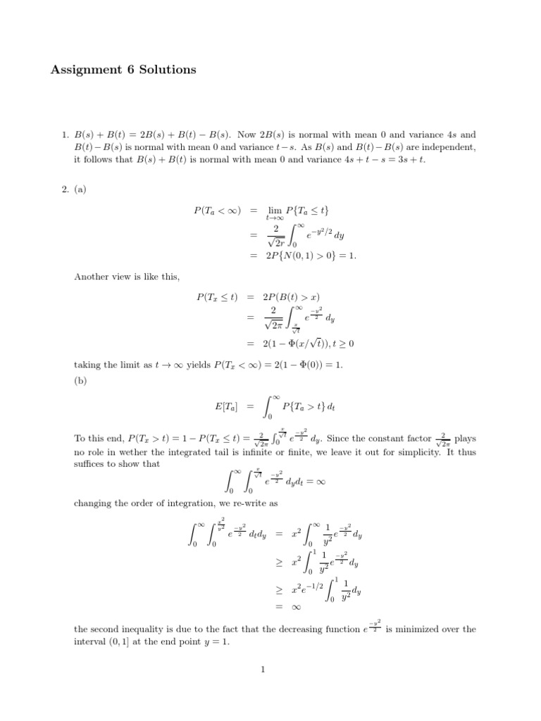 A6 Solution | PDF | Normal Distribution | Mathematics