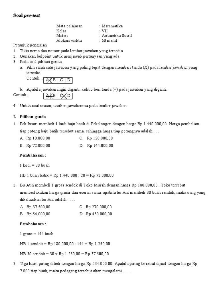 Keuntungan Penjualan Mangga Pak Sofyan | PDF