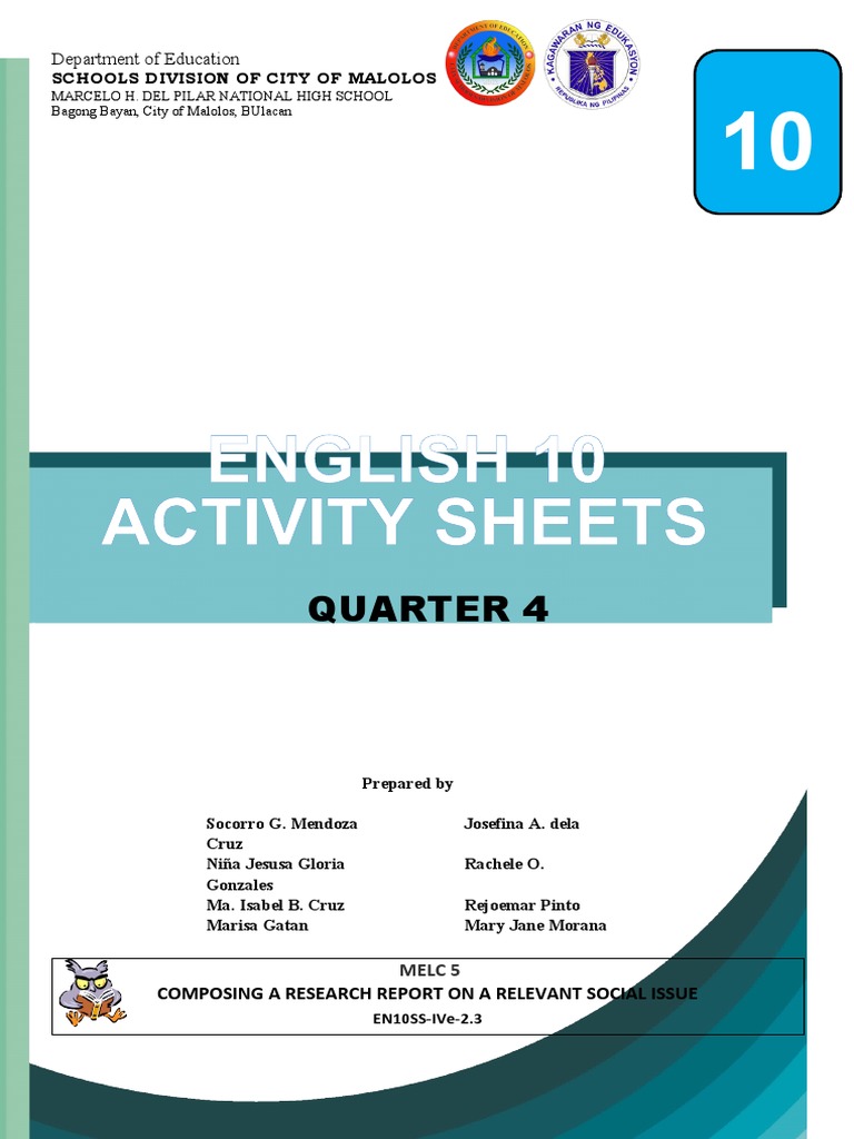 English-10 - Q4 Melc 5 | PDF | Citation