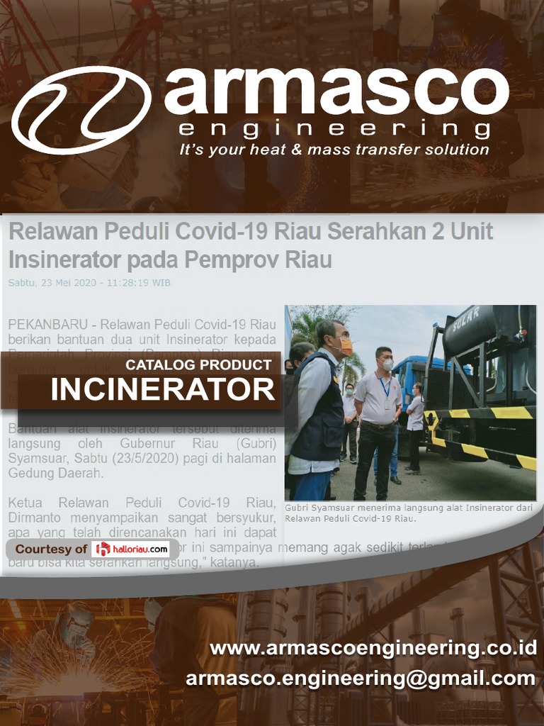 Armasco Incinerator Product Catalog | PDF | Incineration | Waste