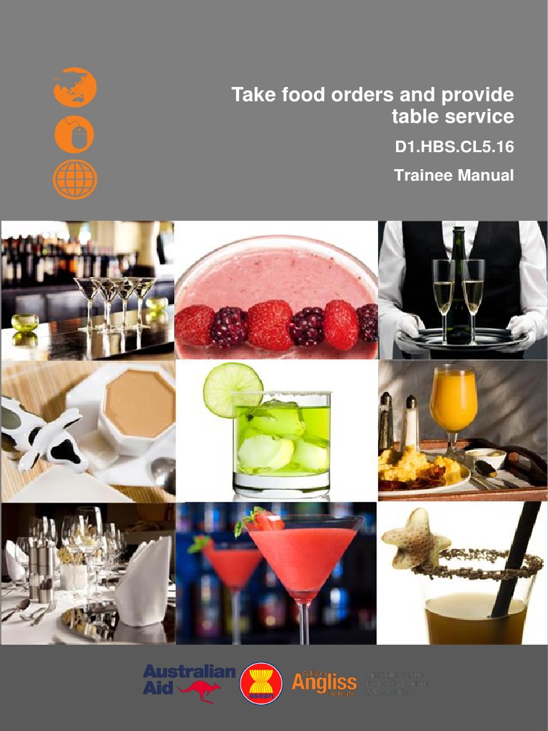 MODULE 1and 3 TM-Take-Food-Orders-Provide-Table-Serv-Refined | PDF ...