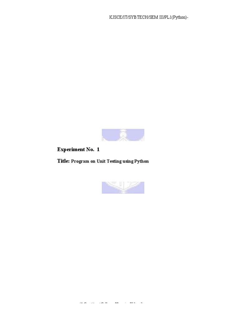 Python Writeup Exp1 Pdf Unit Testing Information Technology