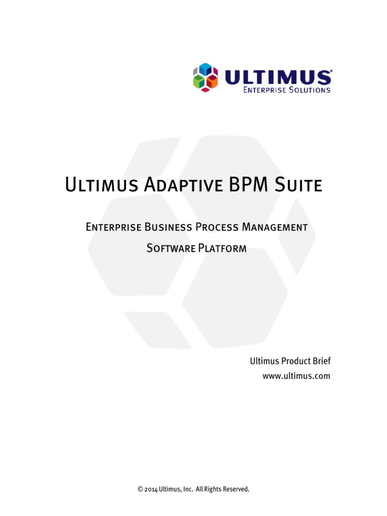 Ultimus Adaptive BPM Suite v8 Product Brief | PDF | Business Process ...