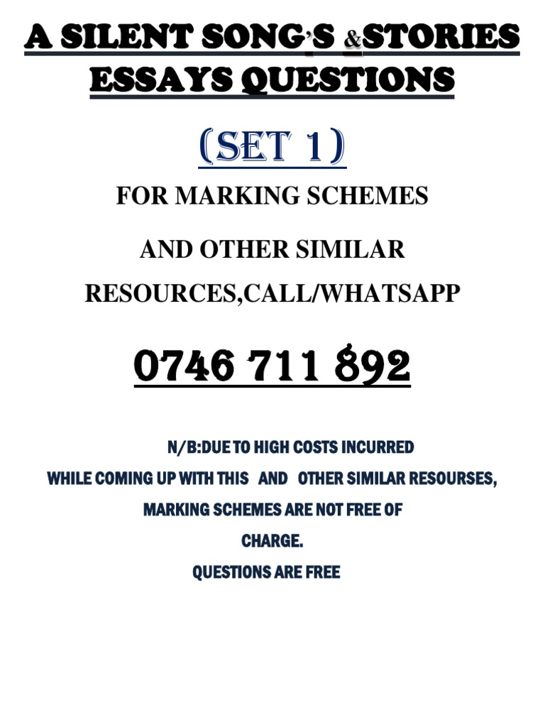 A Silent Songs Essay S2 QS | PDF