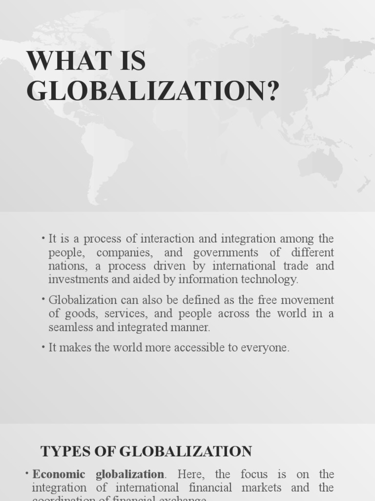 What Is Globalization | PDF | Globalization | Free Trade