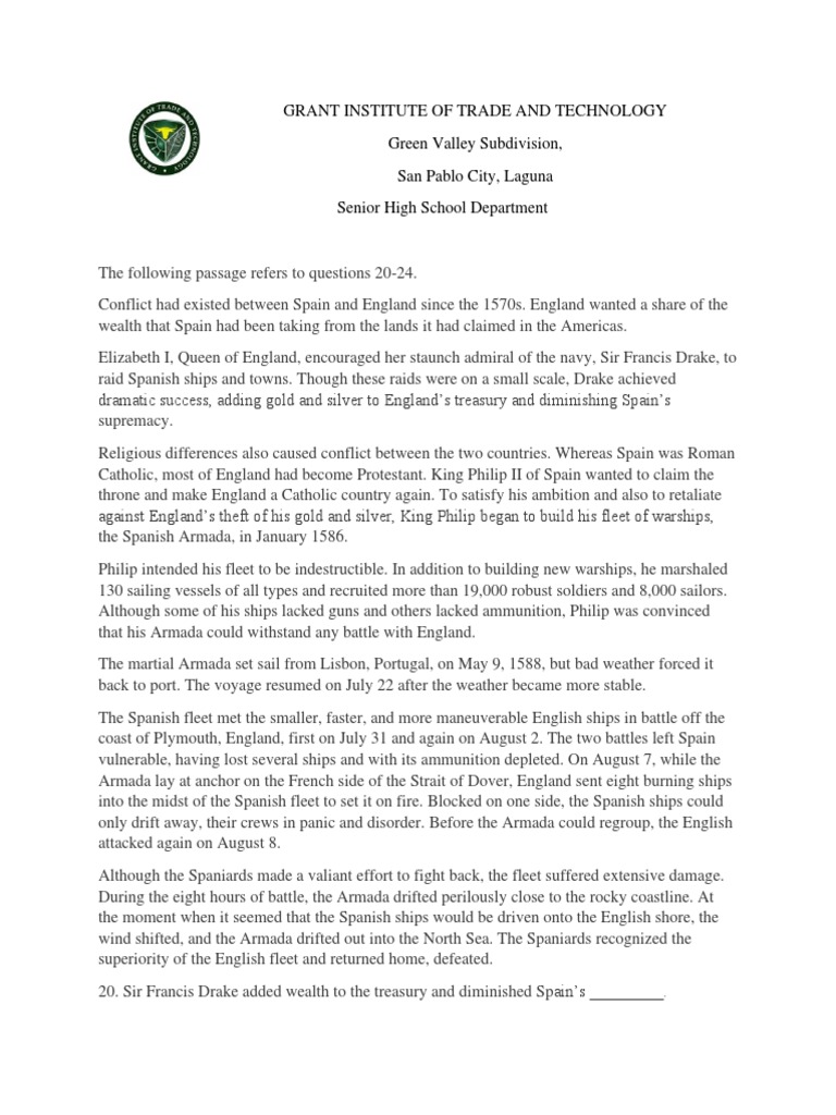 Reading Comprehension Test Part 2 | PDF | Achaemenid Empire | Helen Of Troy