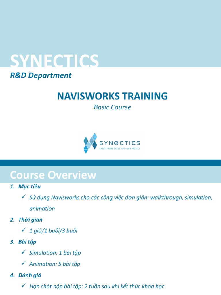 SYN - R&D - Training - Navisworks - Basic Course | PDF