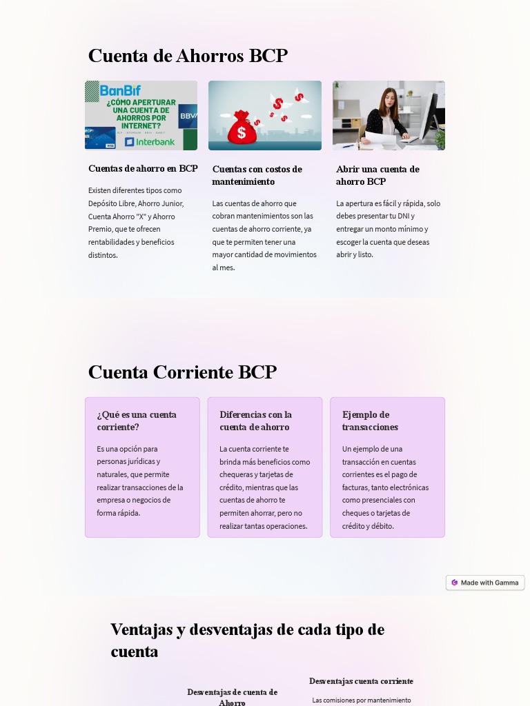 Cuentas de Ahorro y Cuenta Corriente BCP | PDF | Bancos | Tarjeta de crédito