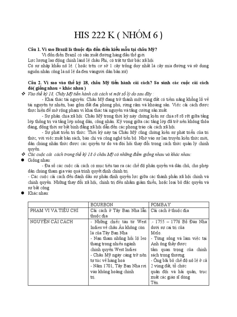 His 222 K (Nhóm 6) | PDF