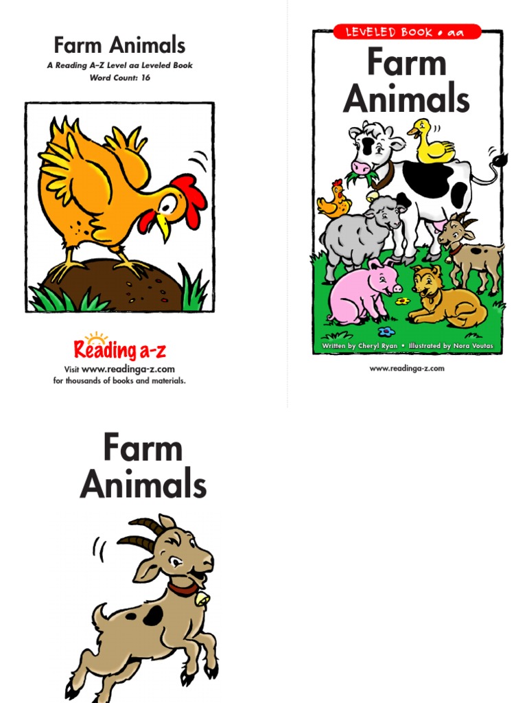 Farm Animals: A Level AA Book | PDF
