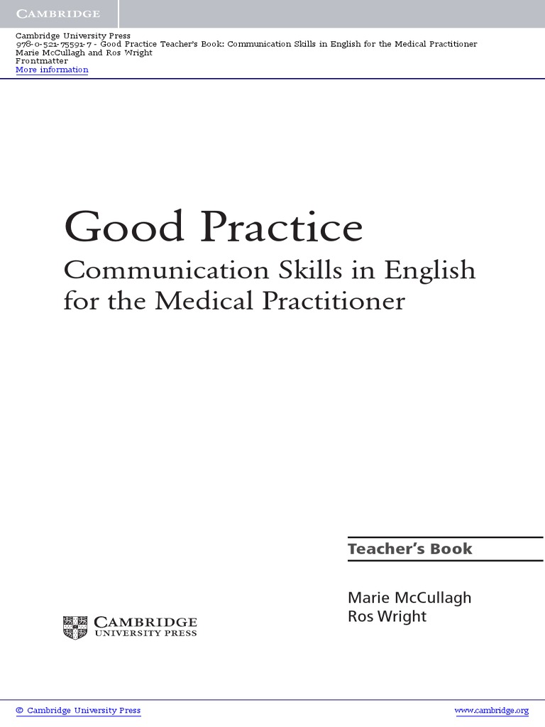 Good Practice Communication Skills in en | PDF | Nonverbal ...