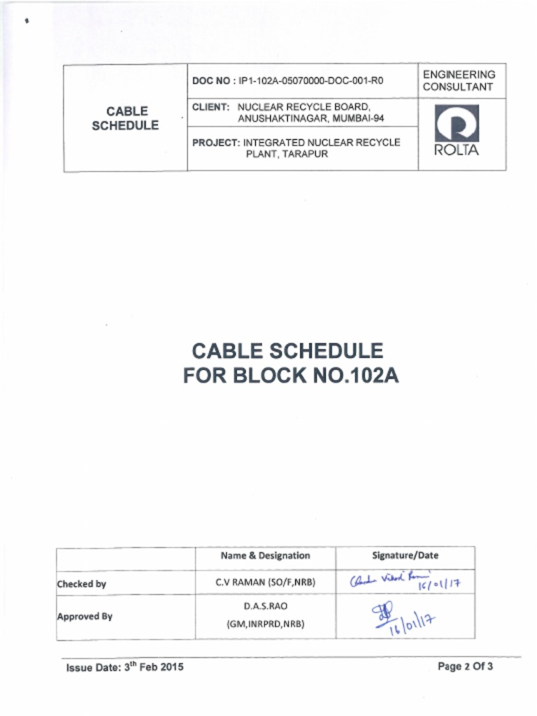Cable Schedule | PDF