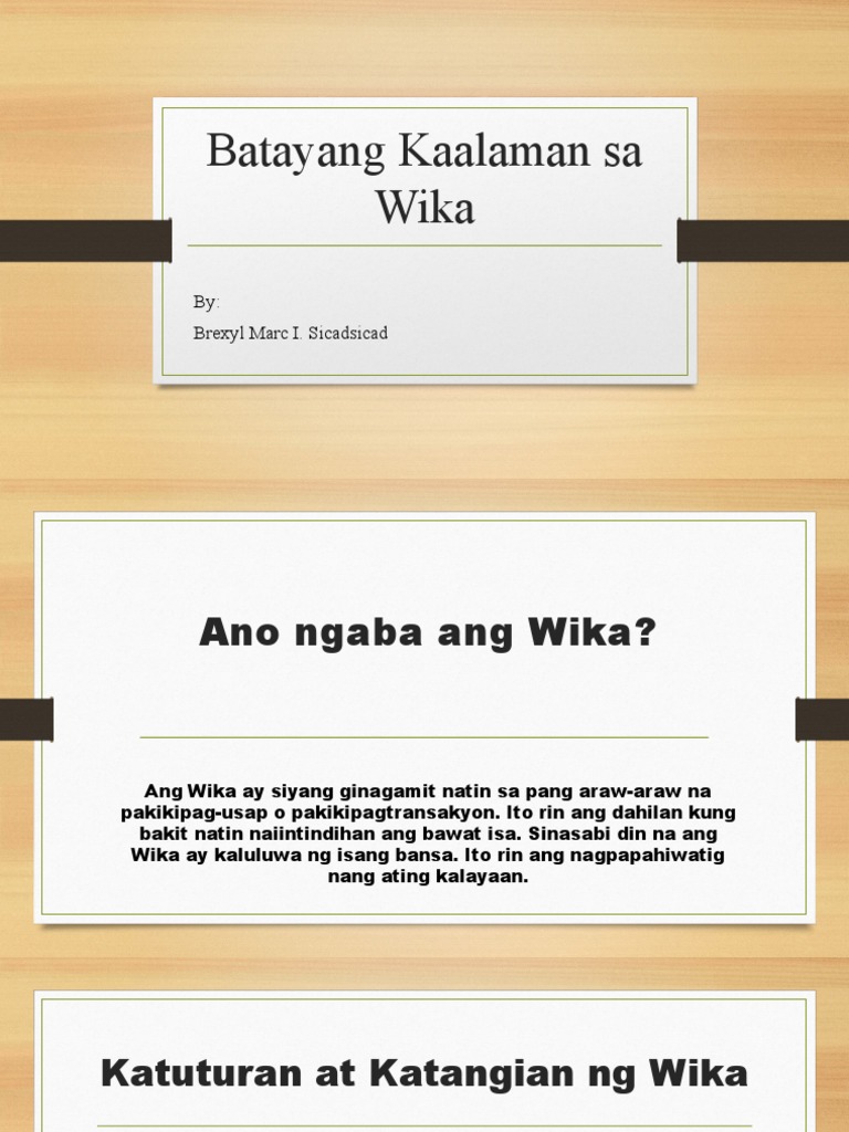 Batayang Kaalaman Sa Wika | PDF Batayang Kaalaman Sa Wika | PDF