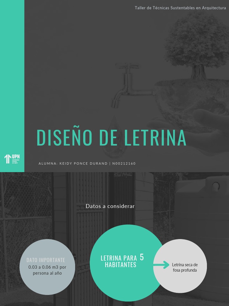 Diseño de Letrina Sostenible y Cálculos | PDF