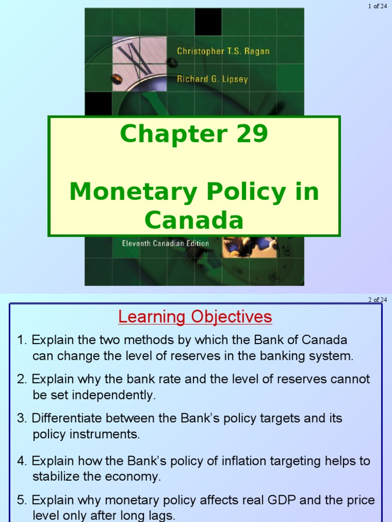 Monetary Policy in Canada | PDF | Monetary Policy | Bank Of Canada