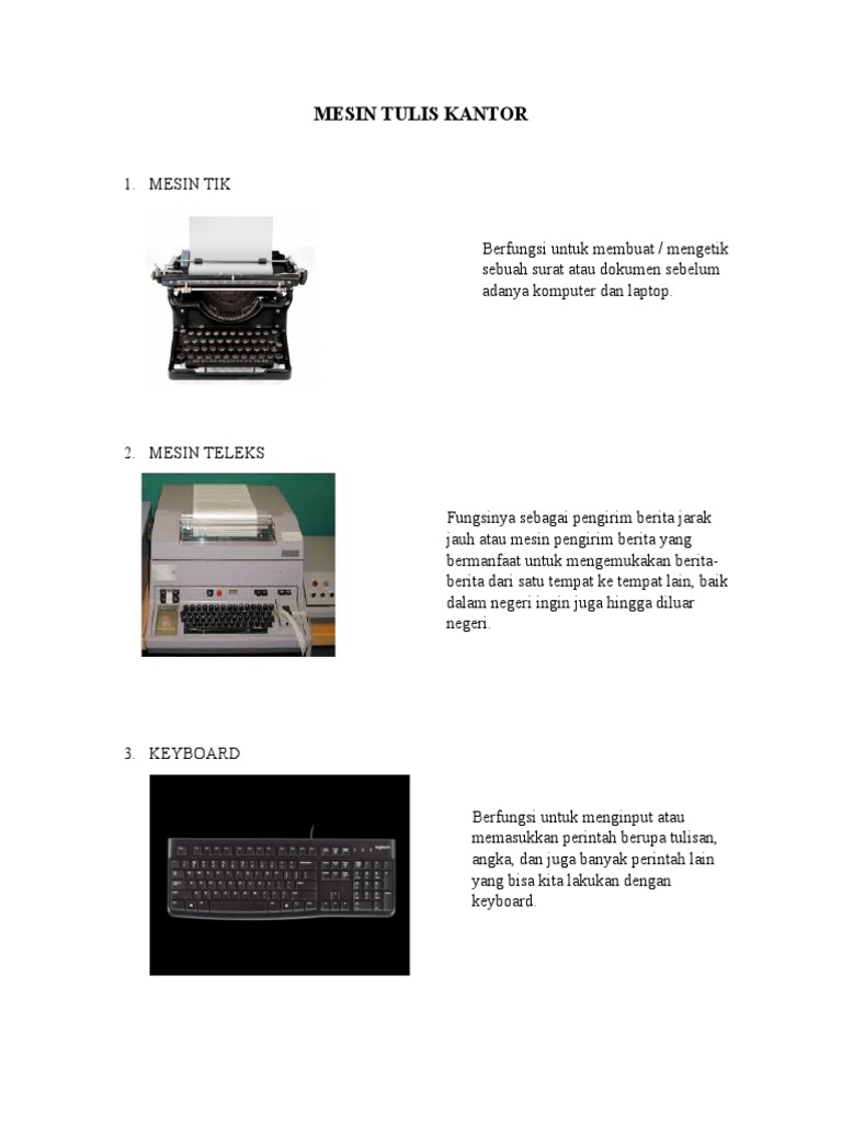 Mesin Tulis Kantor | PDF