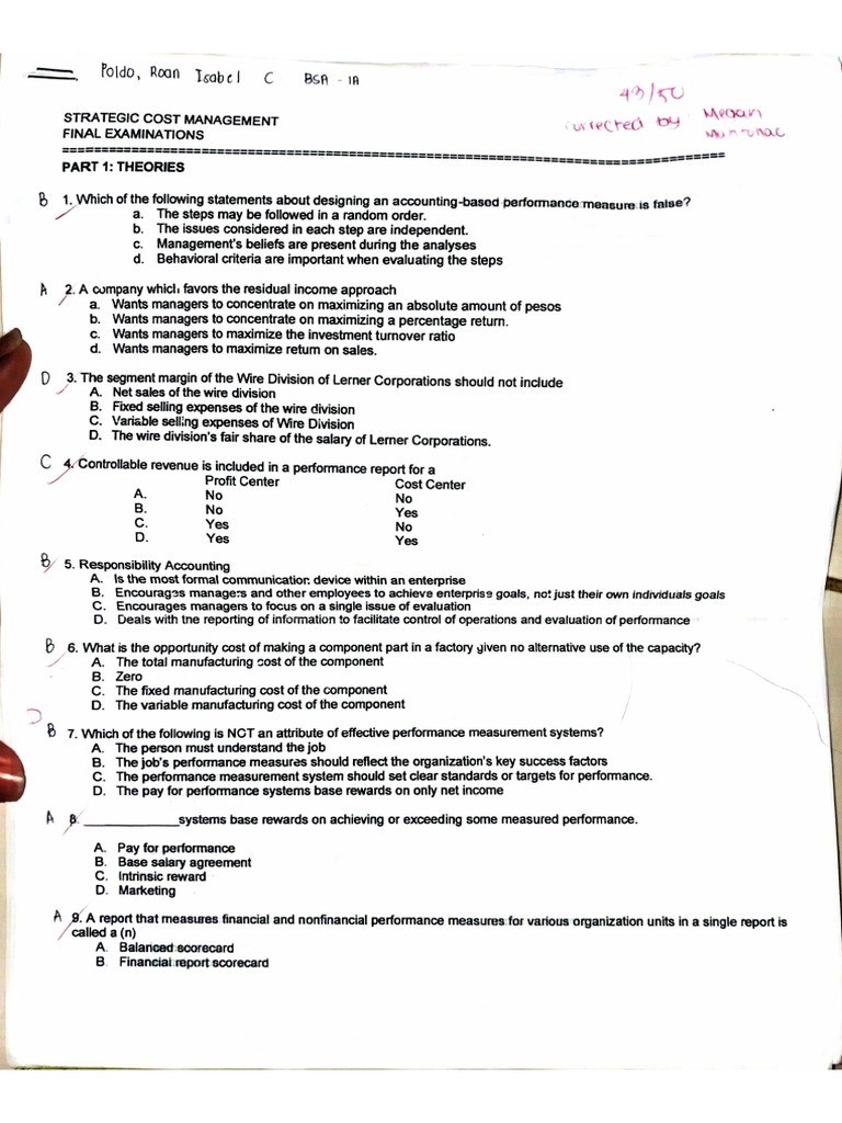 Poldo SCM Final Exam | PDF