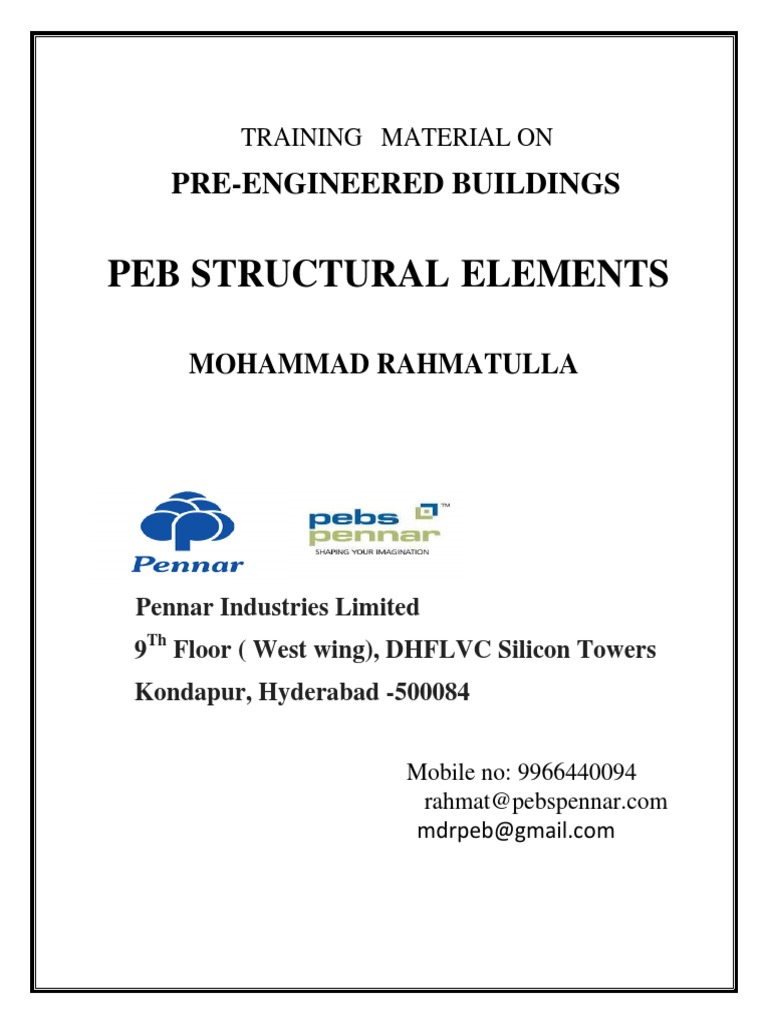 Peb Structural Elements | PDF | Crane (Machine) | Column