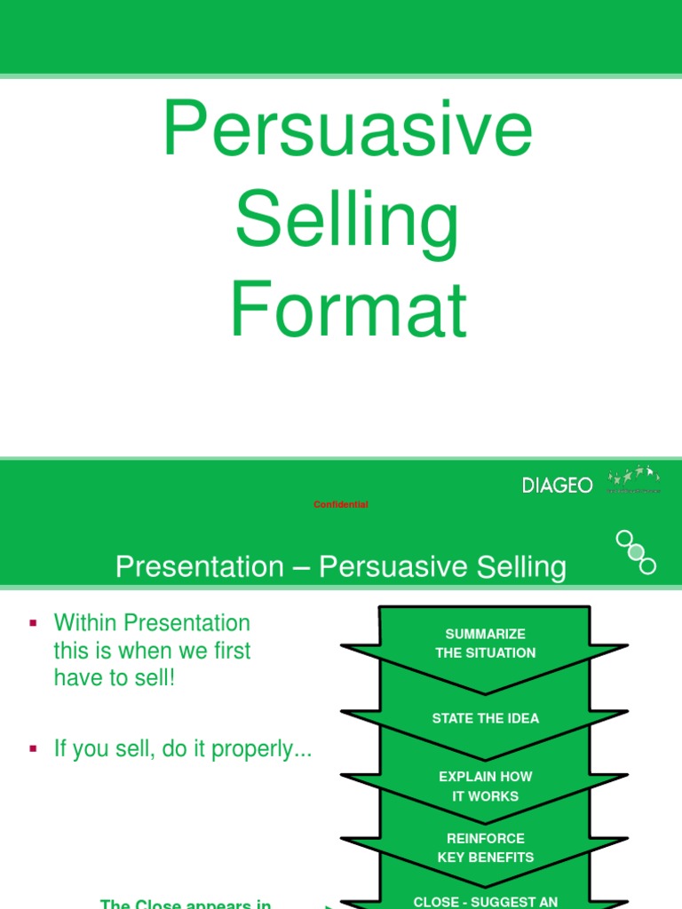 Persuasive Selling Format Guidlines For Trade Story Workshop Pdf