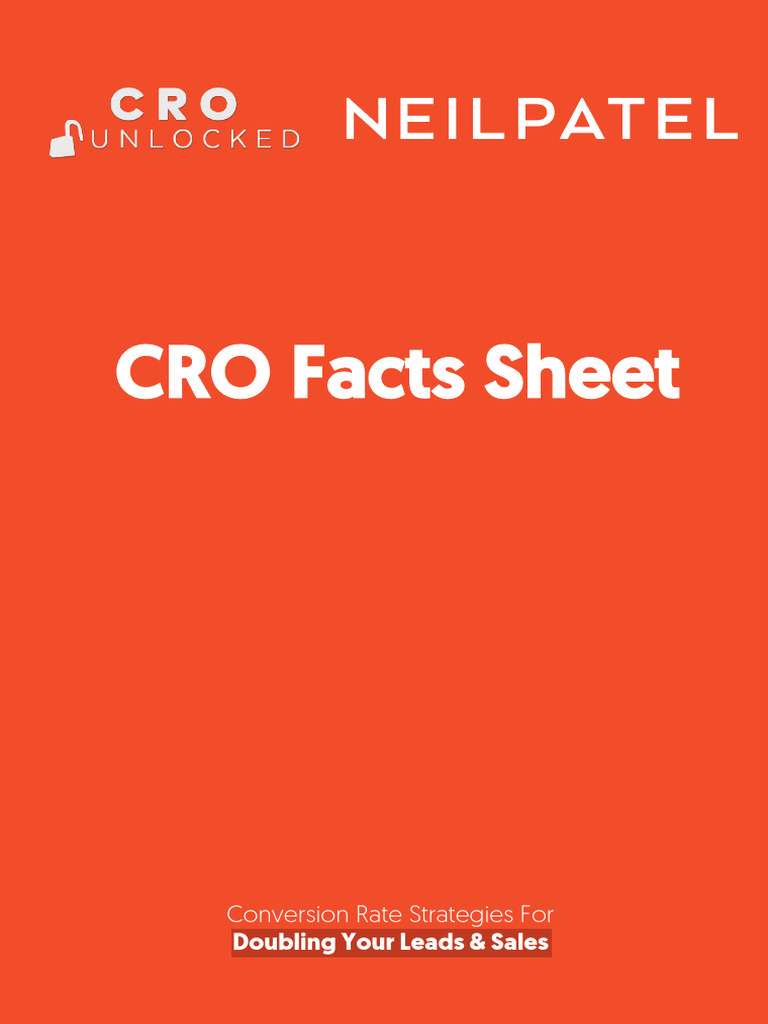 CRO Unlocked Facts Sheet | PDF | Popular Culture & Media Studies ...