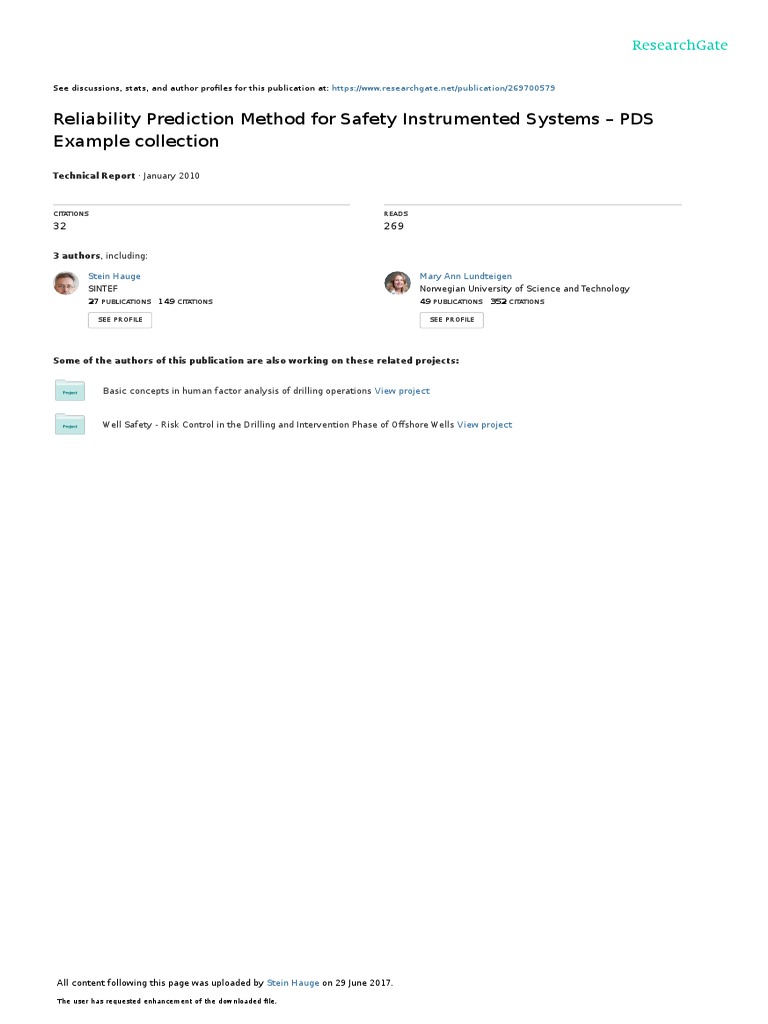 PDS Data Handbook 2010 | PDF | Reliability Engineering | Systems Theory