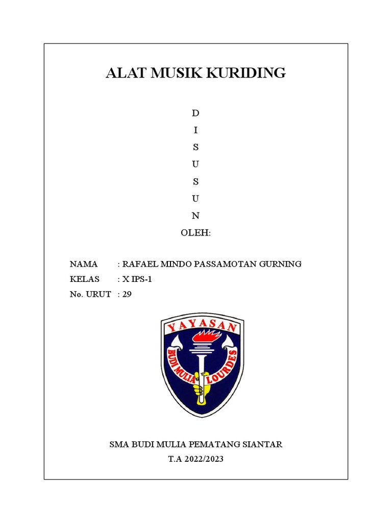 Alat Musik Tradisional Kuriding Kalimantan | PDF