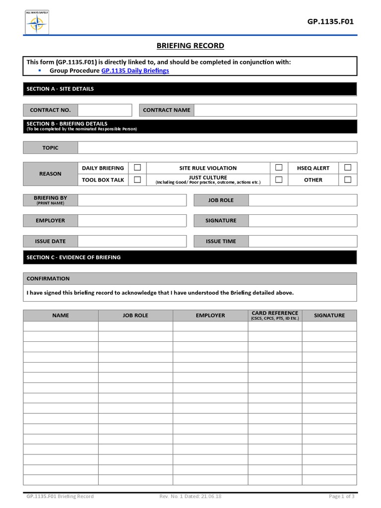 GP.1135.F01 Briefing Record | PDF