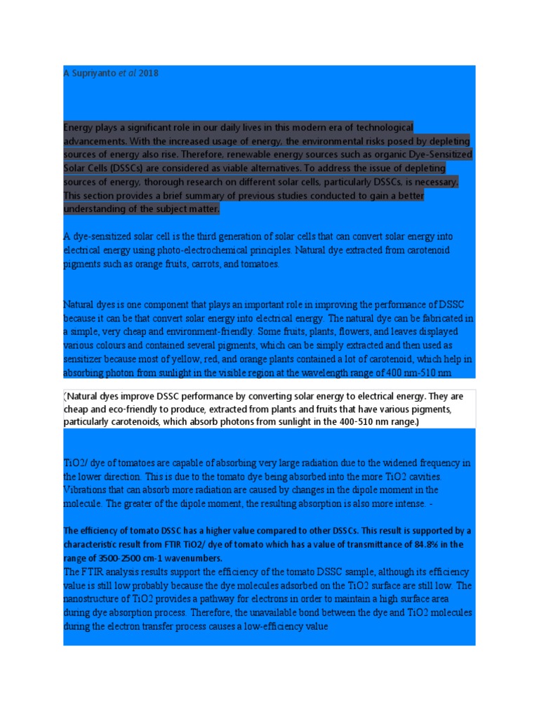 A Supriyanto RRL Ian Carlo Cahilo | PDF | Titanium Dioxide | Solar Cell