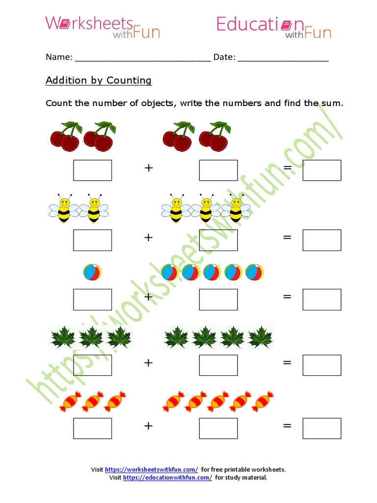 Addition Worksheet 1 | PDF