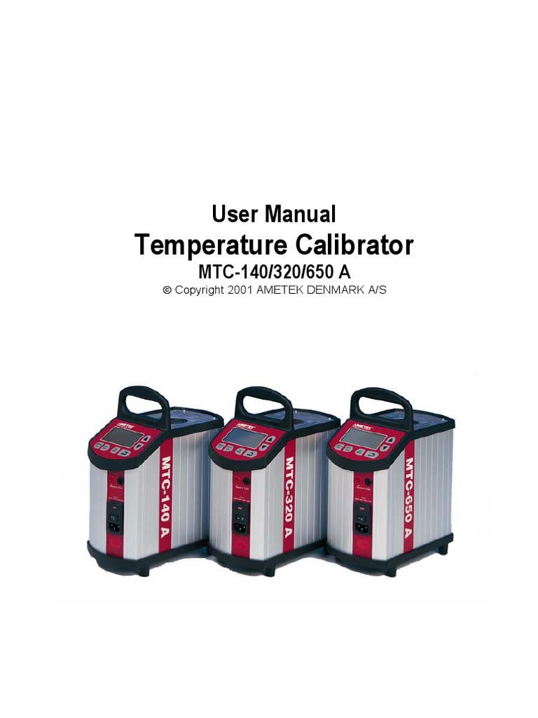 Ametek MTC Manual | PDF | Vacuum Tube | Calibration