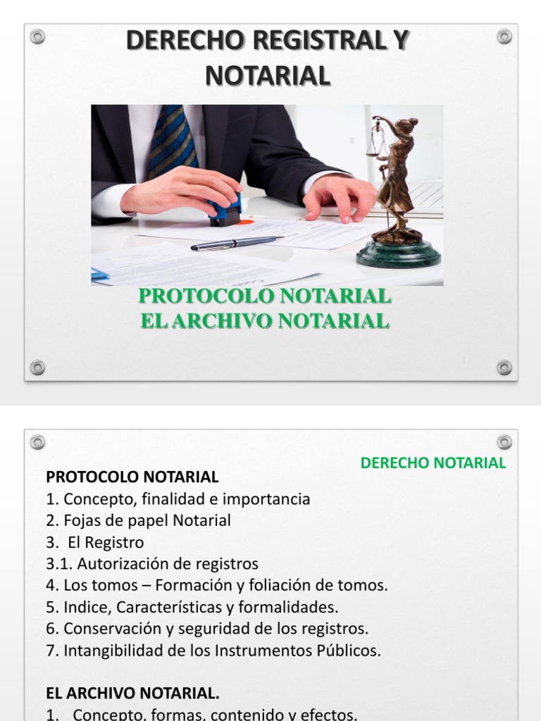 4 Protocolo Notarial-El Archivo Notarial PDF | PDF | Derecho Civil ...
