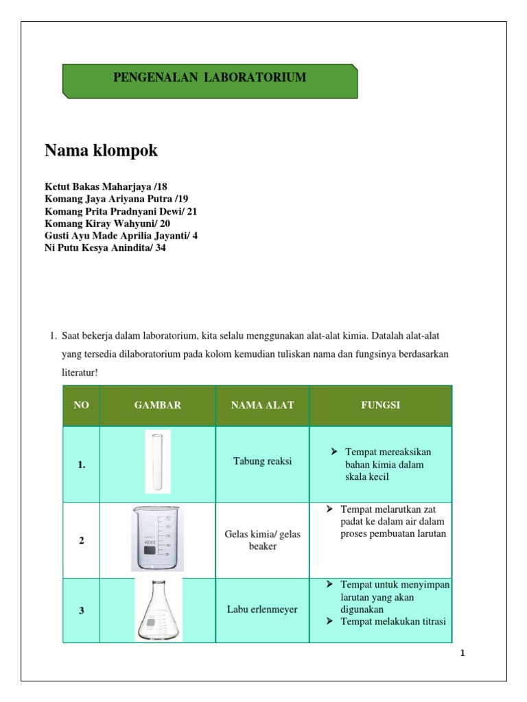Nama Nama Alat - Laboratorium | PDF