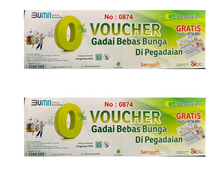 Contoh Voucher Pegadaian Peduli | PDF
