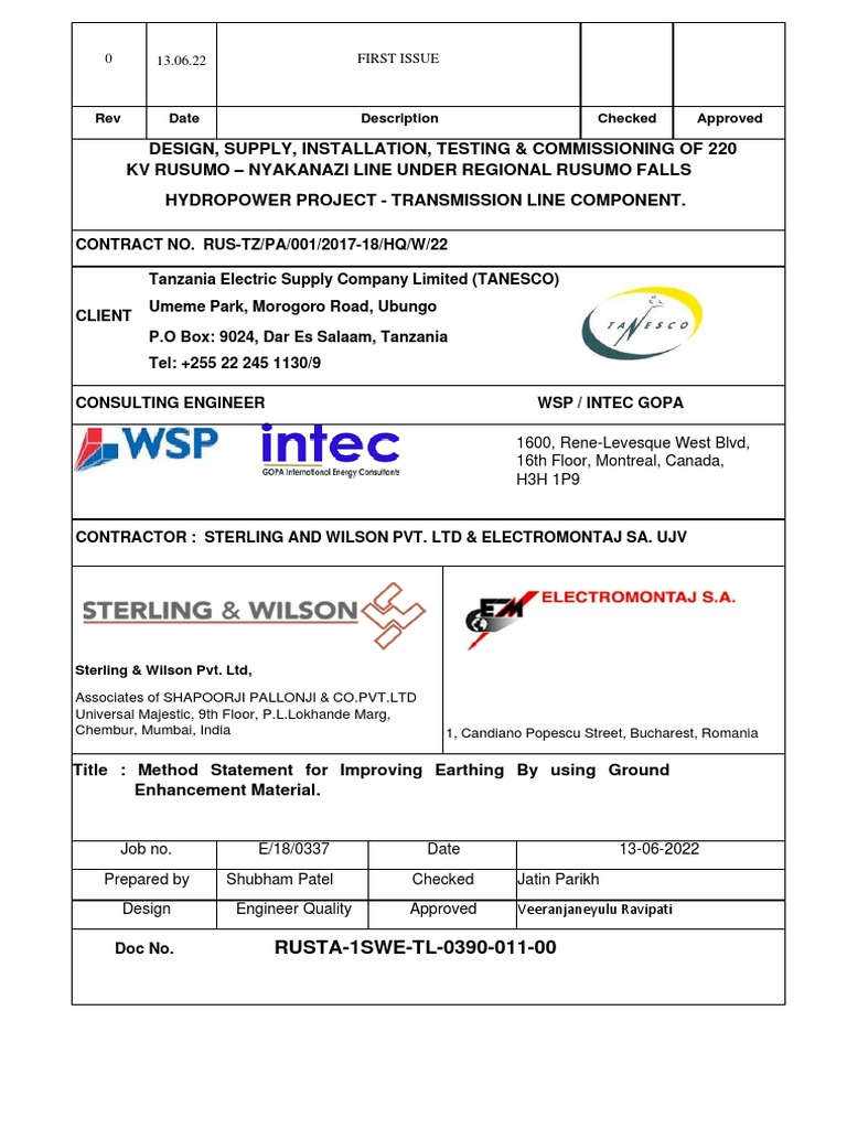 220KV Line Earthing Method Guide | PDF | Personal Protective Equipment | Specification ...