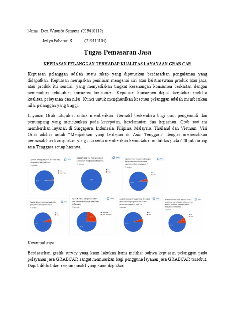 Kepuasan Pelanggan Layanan GrabCar | PDF | Teknologi & Rekayasa