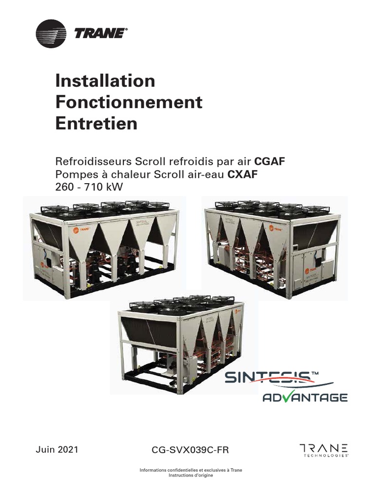 CG SVX039C FR 260 To 710 KW | PDF | Soupape | Pompe à chaleur