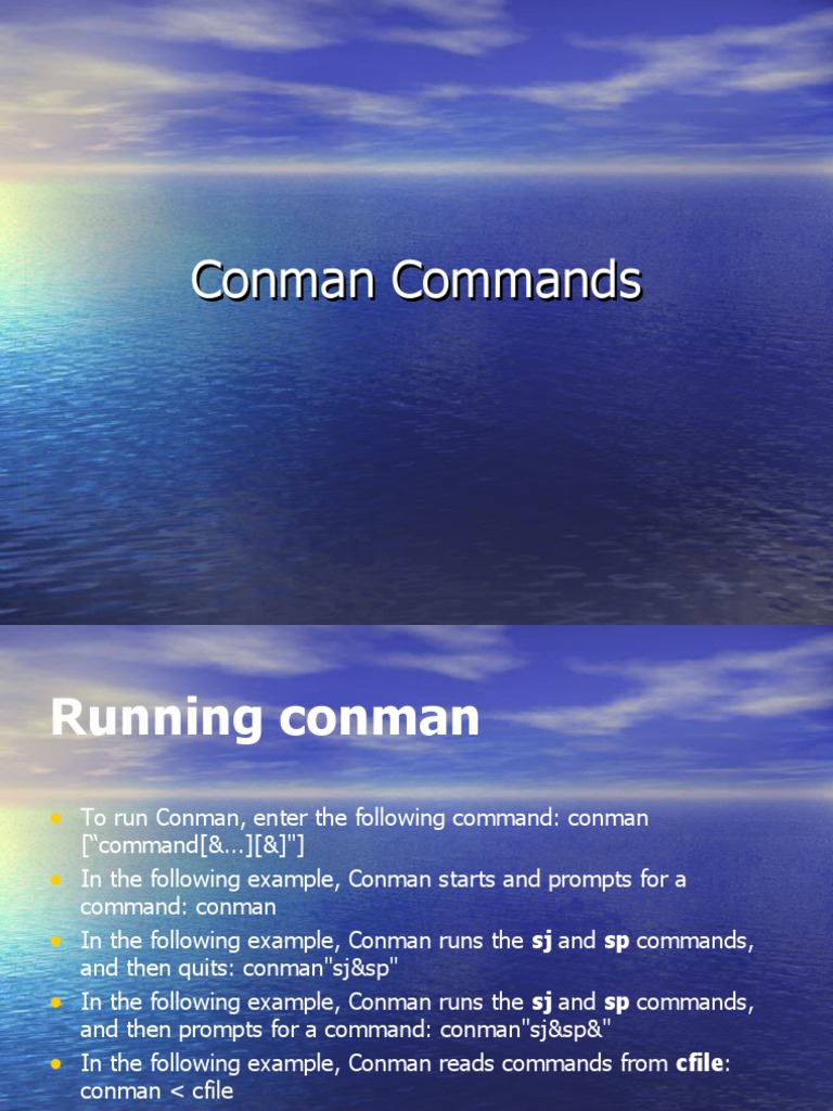 Conman | Download Free PDF | Command Line Interface | User (Computing)