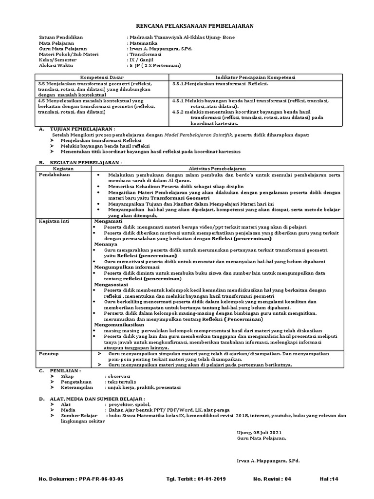 05 RPP Bab 3 Transformasi | PDF | Karier & Perkembangan