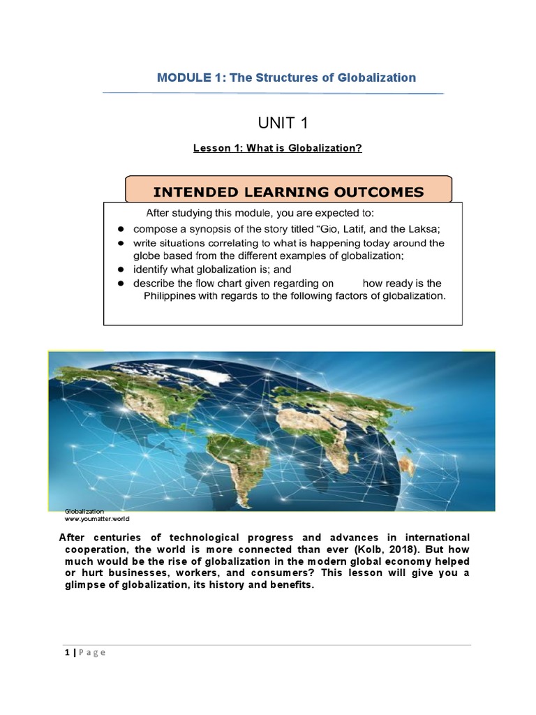 GE 113 Module 1 2023 | PDF | Gold Standard | Globalization