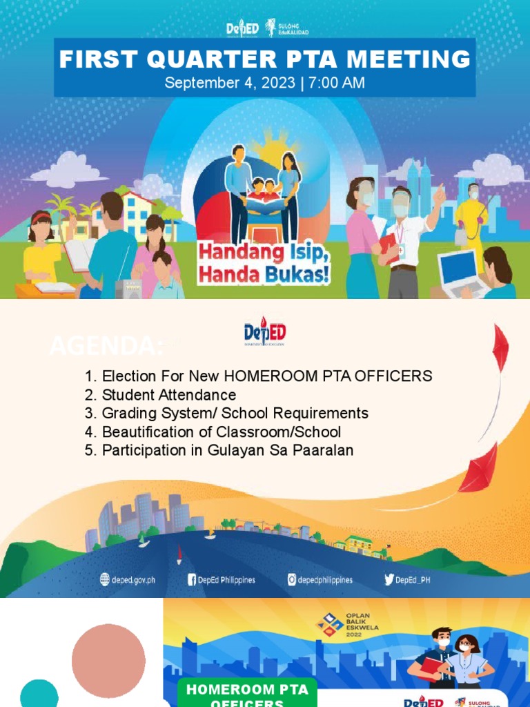 First Quarter Pta Meeting: September 4, 2023 - 7:00 AM | PDF