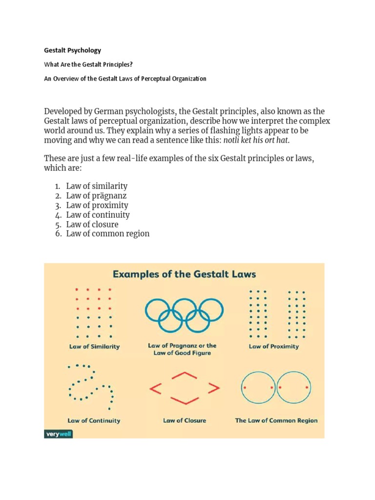 Gestalt Psychology | PDF | Perception | Brain
