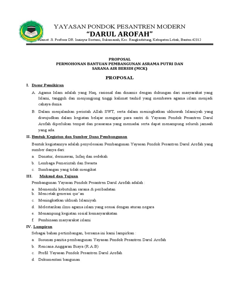 Isi Proposal Gedung | PDF