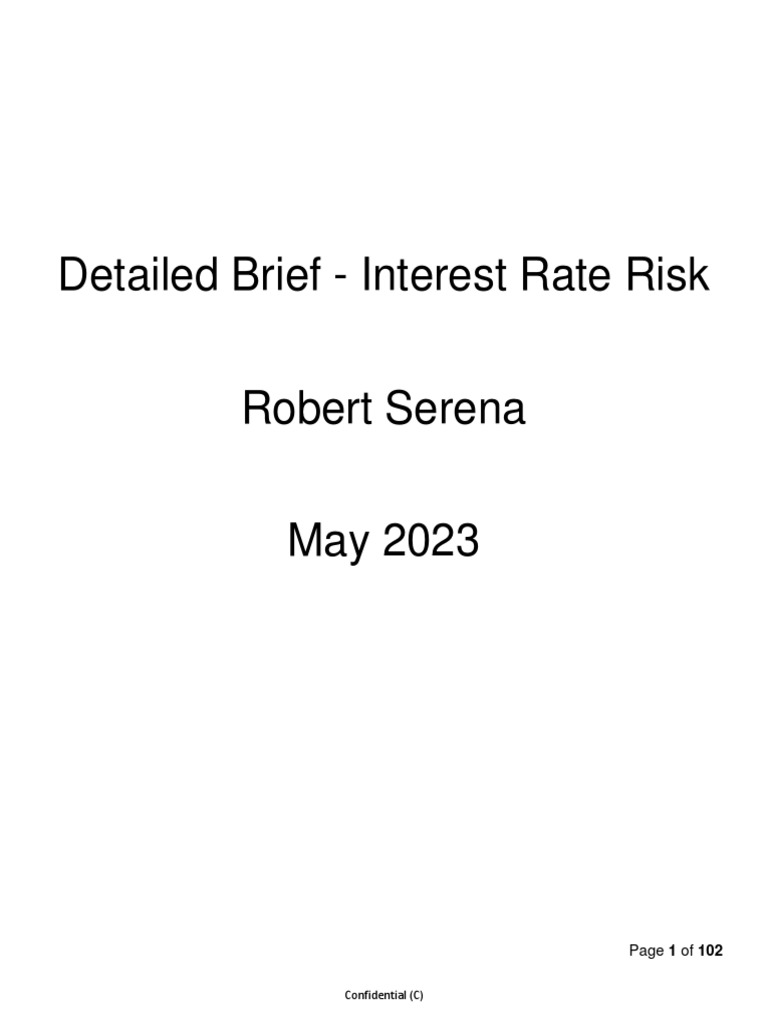 Detailed Brief - Interest Rate Risk For Financial Institutions | PDF | Yield (Finance) | Bonds ...