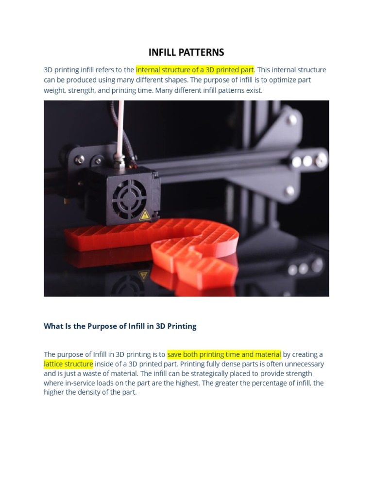 Infill Patterns and Density | PDF | Triangle | 3 D Printing